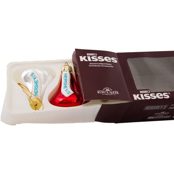 Kurt Adler | Holiday | Hershey Kiss Glass Ornaments 3piece Box Set ...